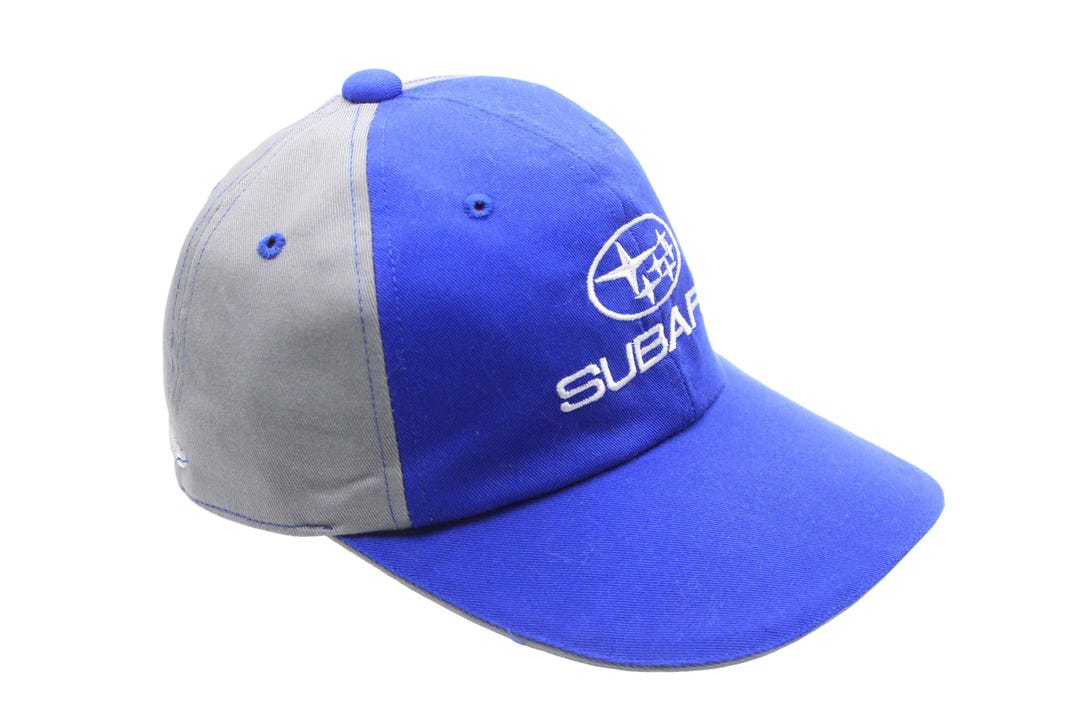 Vintage Subaru Cap Racing Wear Blue 90s Hat Sport Style Retro Headwear ...
