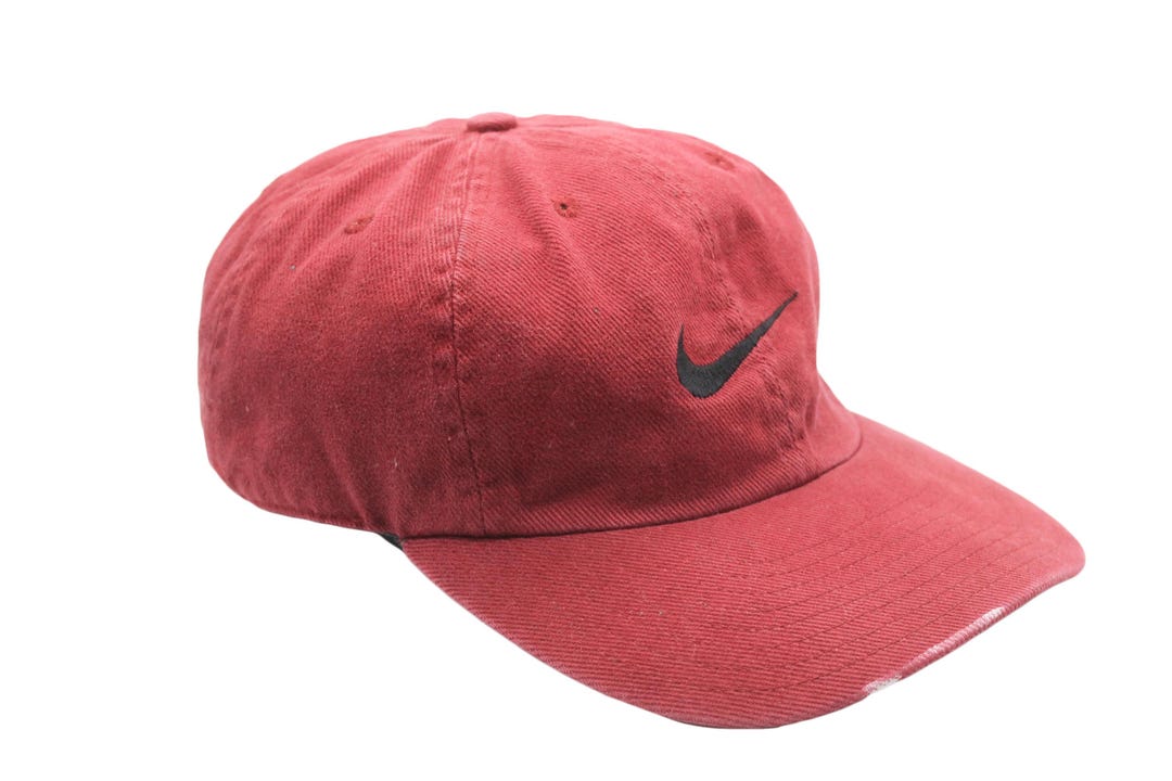 Vintage Nike Cap Red Swoosh Logo 90s Hat Sport Style Retro Headwear - Etsy