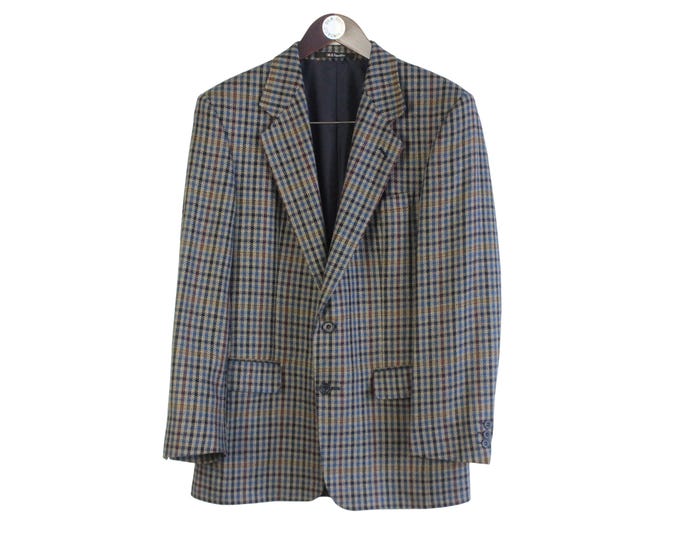 DAKS Signature Men's Khaki Green Wool Blazer, Size 106, US 44L - Etsy UK