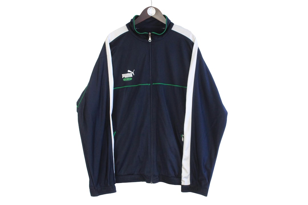 Vintage Puma King Track Jacket Size XL/XXL Blue 90s Sport Style Casual ...