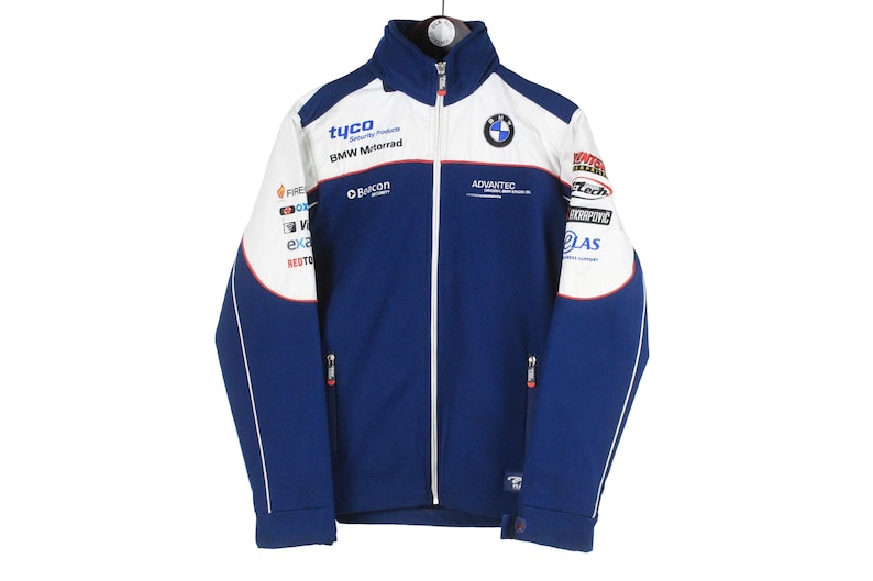 Vintage BMW Motorrad Tyco Racing Team Jacket Big Logo Size XS Blue 00s ...