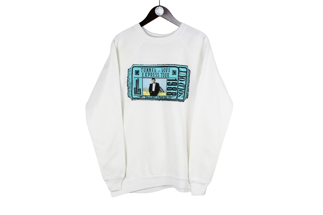 Vintage Bruce Springsteen 1988 Tour Sweatshirt White Size L/XL Big Logo ...