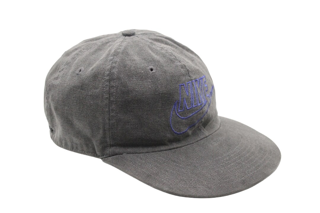 Vintage Nike Cap Gray Big Logo 90s Hat Sport Style Retro Headwear - Etsy