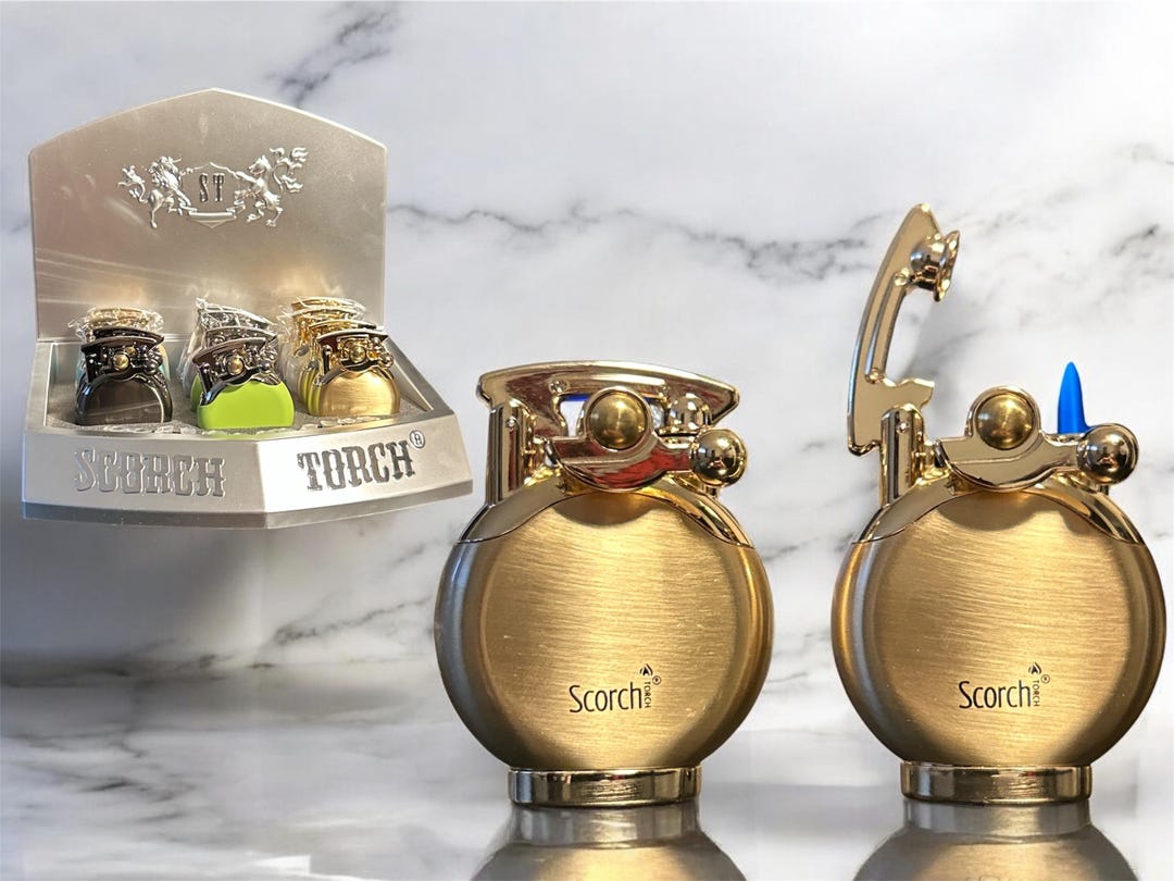Scorch Torch Flip Top Lid Flint Lighter Torch Classy Antique Style ...