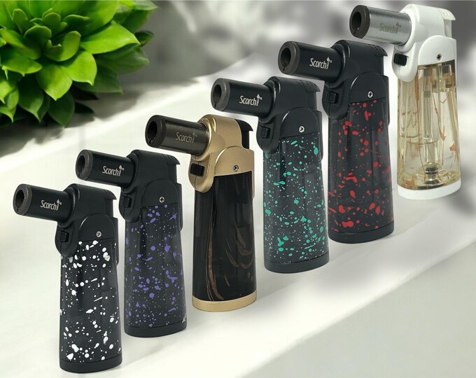 Scorch Torch 45 Degree Angle Jet Flame Torch Refillable Butane Lighter ...