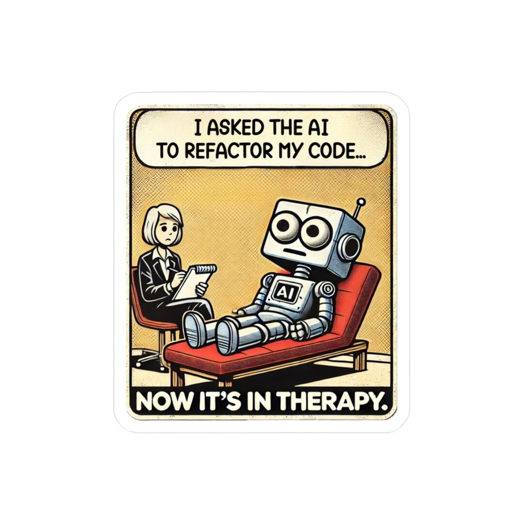 Funny AI Vinyl Decal Sticker Therapy - Etsy
