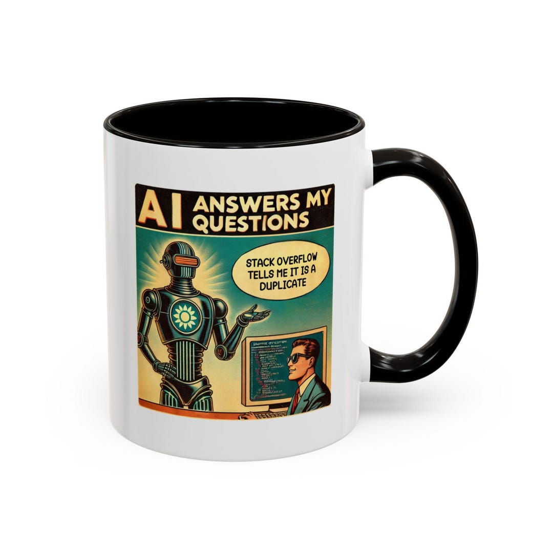 Funny AI Coffee Mug Stack Overflow - Etsy
