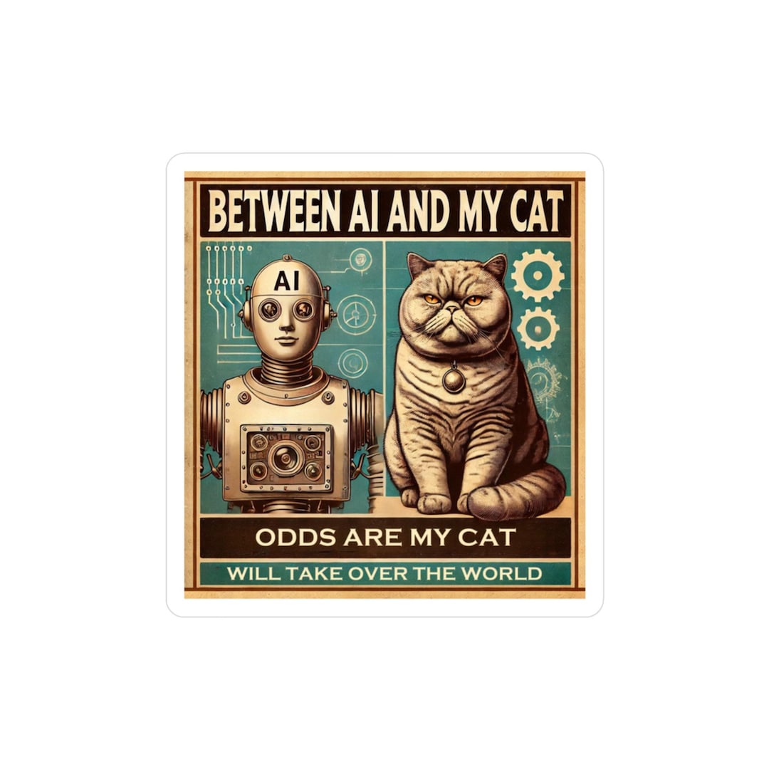 Funny AI Vinyl Decal Sticker AI Vs My Cat - Etsy