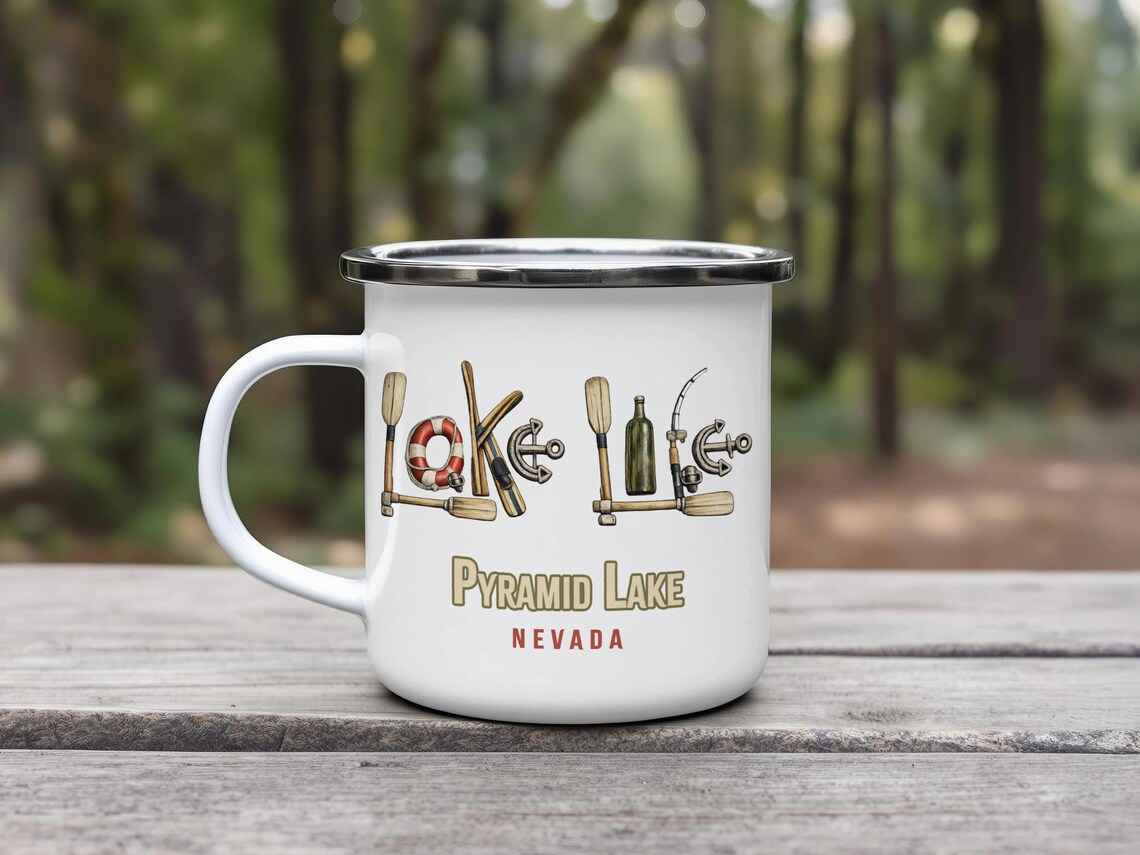 De la vie de lac du Nevada de Pyramid Lake | Tasse à café rustique de ...