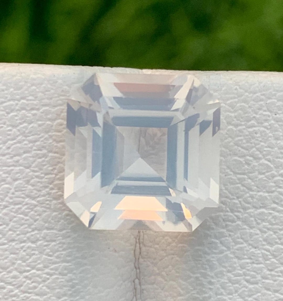 Natural Milky Quartz (9.8x9.7x7.2 Mm):4.3 Carat Square Cut Loose ...