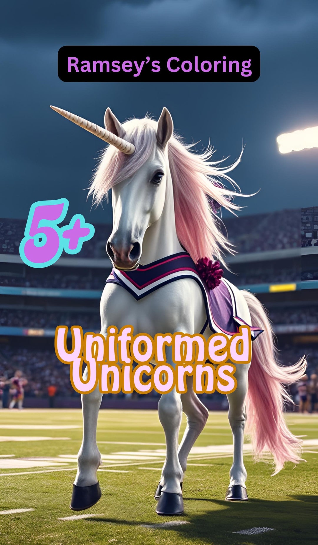 Uniformed Unicorns From Ramsey's Coloring. Coloring Book Features ...