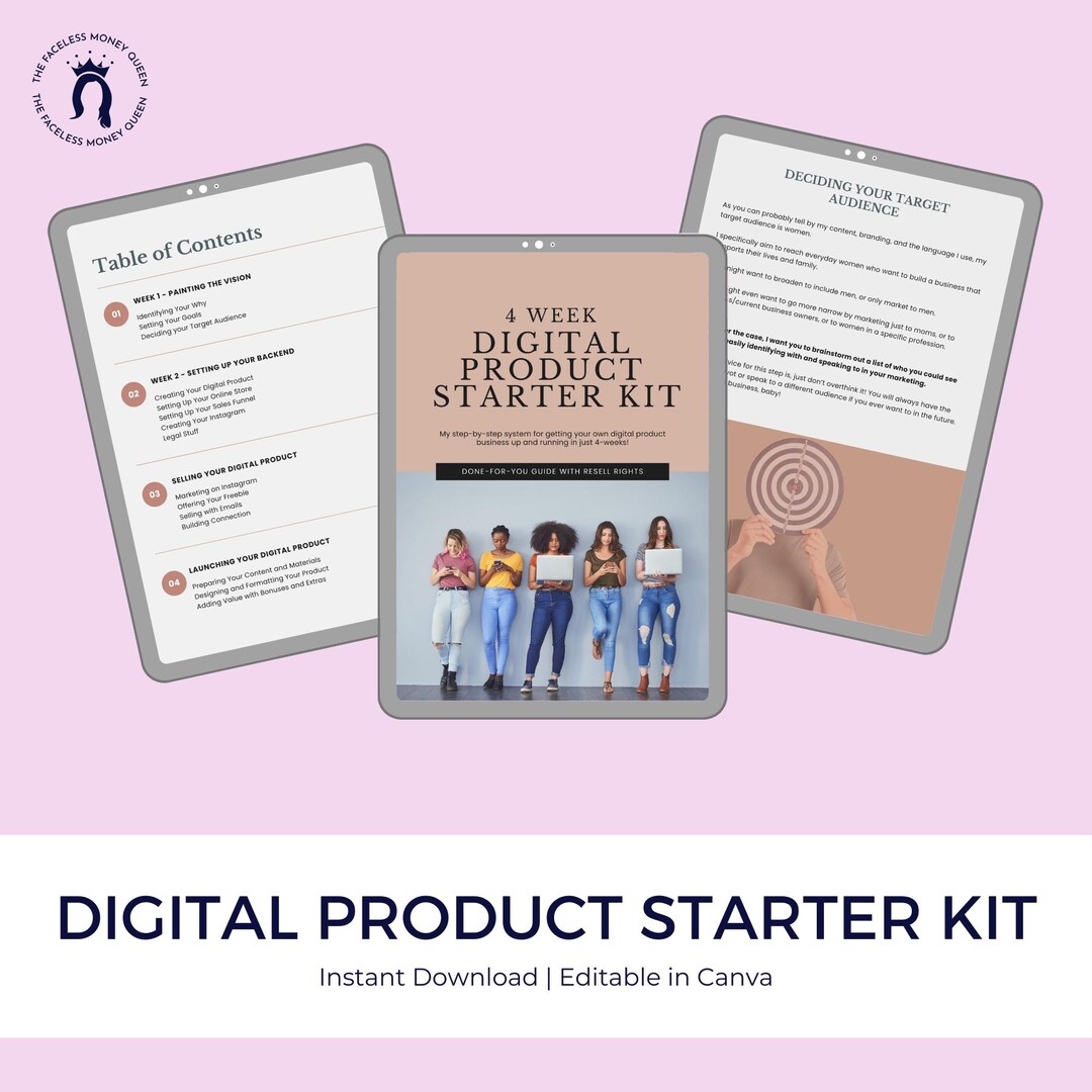 Digital Product Starter Kit: 4-week Online Business Guide (canva ...