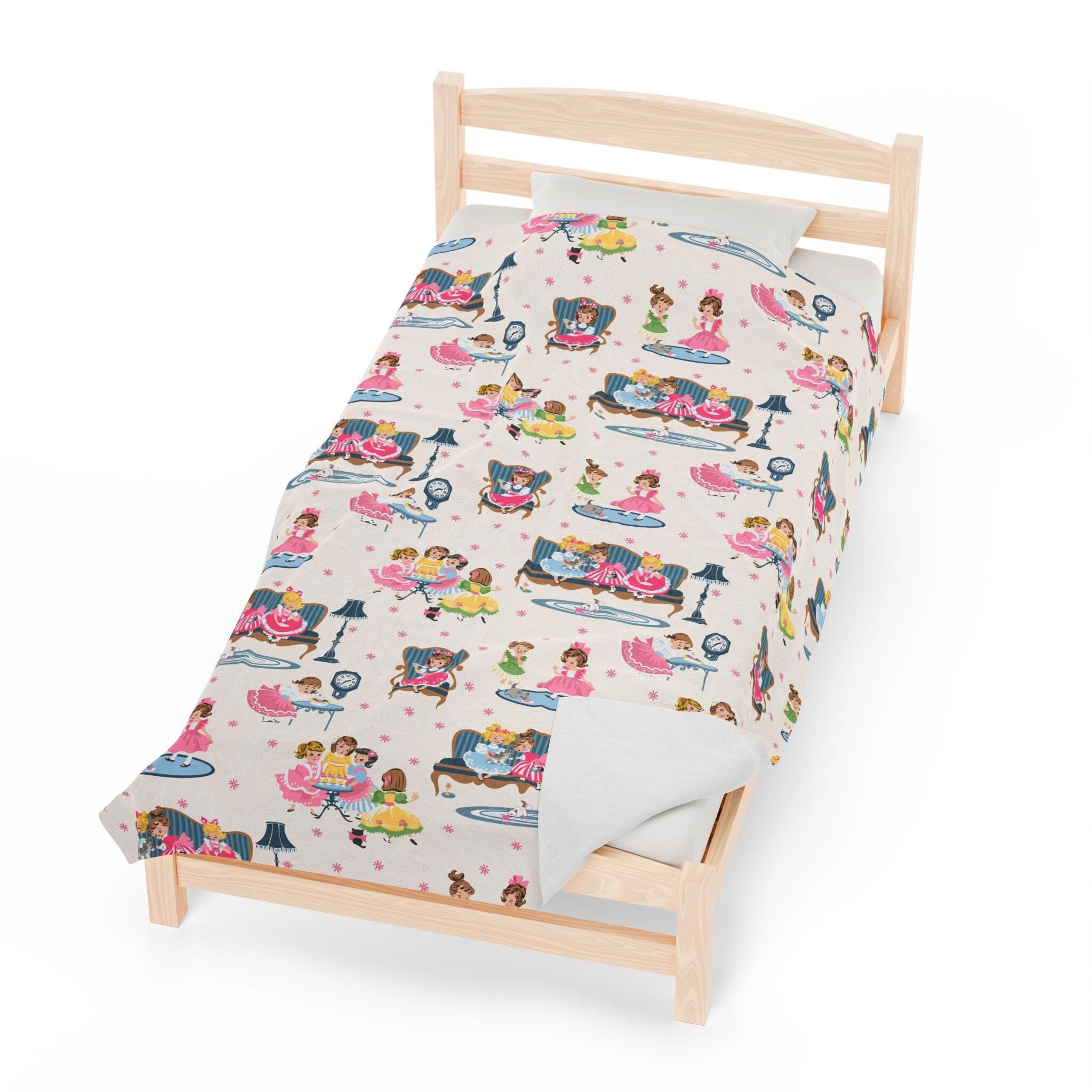 Girls Throw Blanket, Cute Blanket, Petite Treat Girls Party Blanket ...
