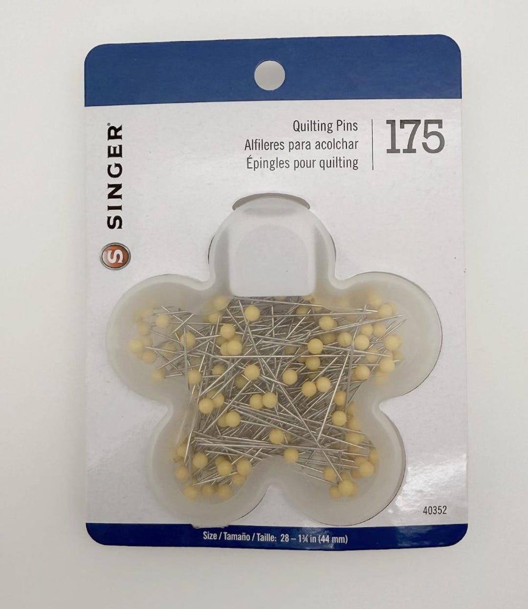 Quilting Pins, Singer, Yellow Sewing Pins, 175 Count, Flower Box ...