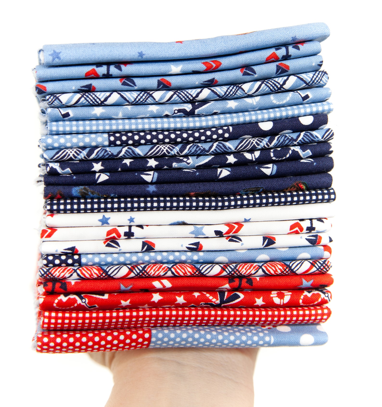 7 Yard Colorway Bundle Navy Set Sail America Fabric by - Etsy