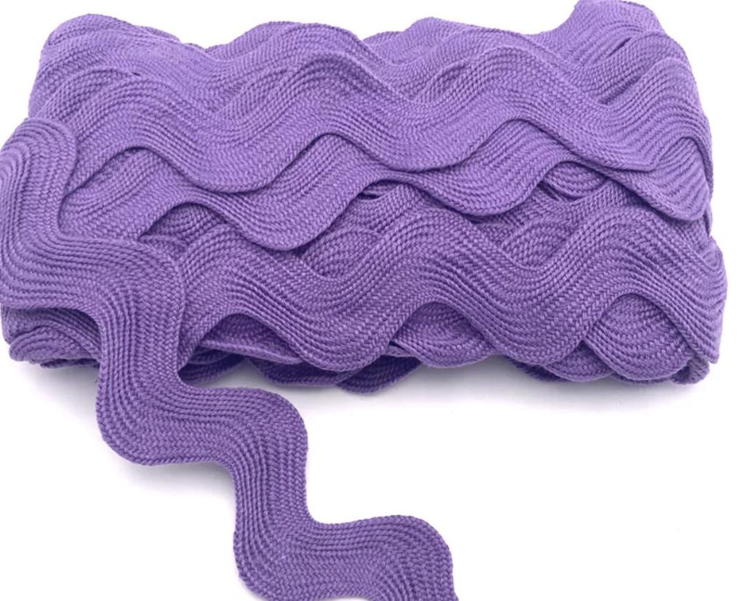 Sewing Trim Ribbon Jumbo Rick Rack, Jumbo Ric Rack - Medium Purple - 5 ...