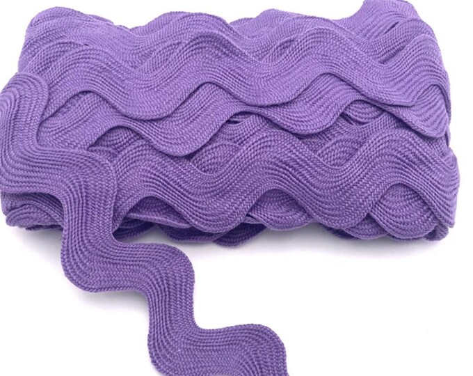 Sewing Trim Ribbon Jumbo Rick Rack, Jumbo Ric Rack - Medium Purple - 5 ...