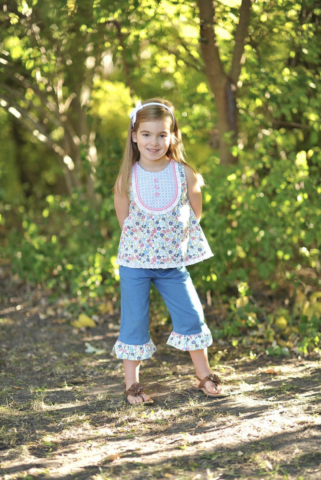 SAMPLE Girls Floral A-line Top, Girls Shirt, Girls Blouse, Girls A-line ...