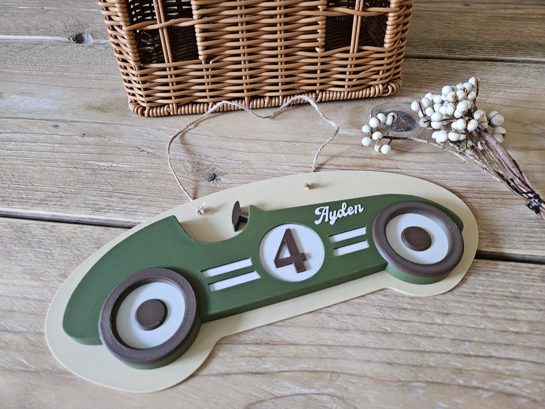 Personalized Car Door Sign 3D Name Sign Car Nursery Decor Baby Boy Room ...
