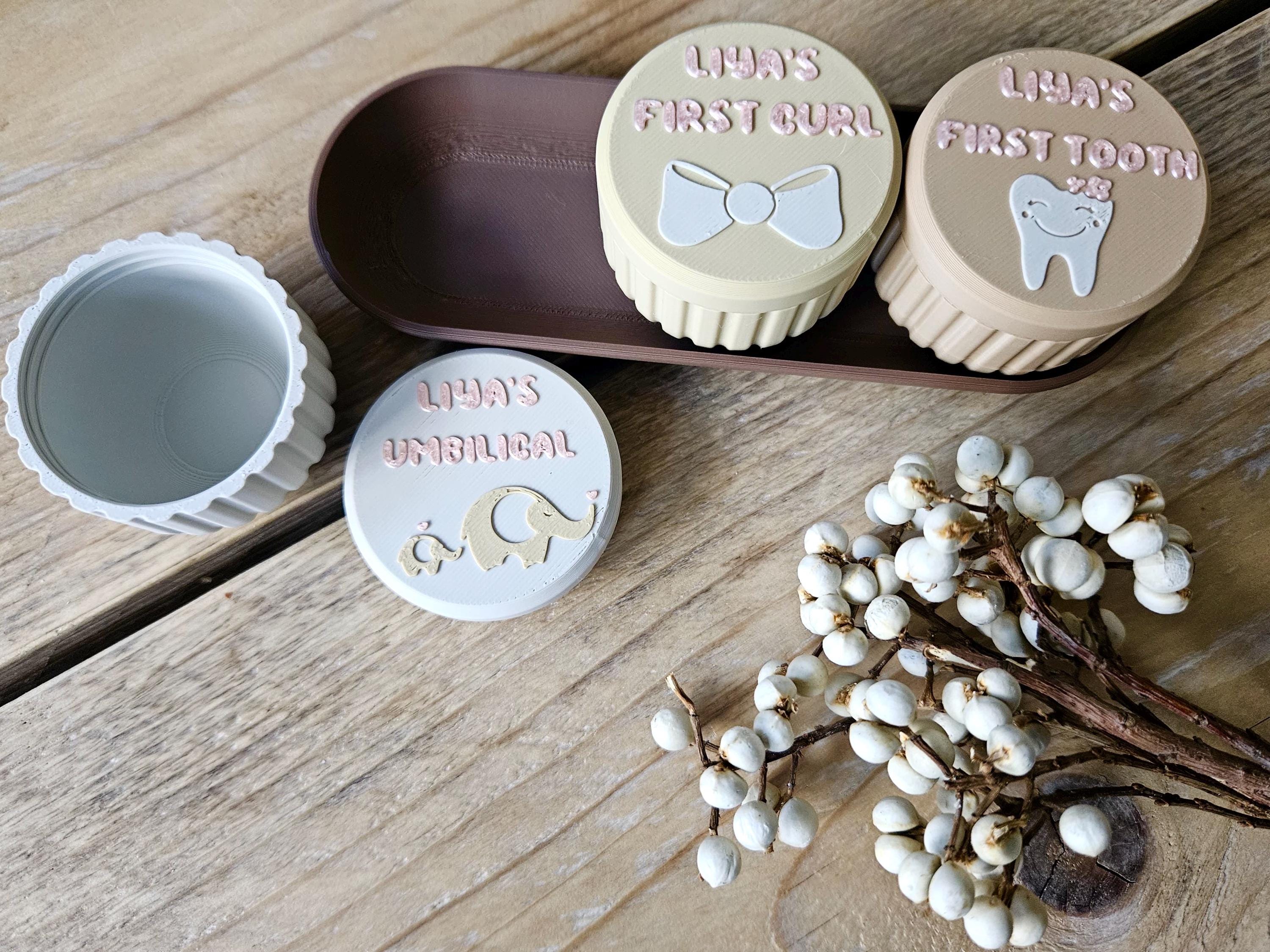 Personalized 3D Printed Baby Keepsake Box Set With Custom Name ...