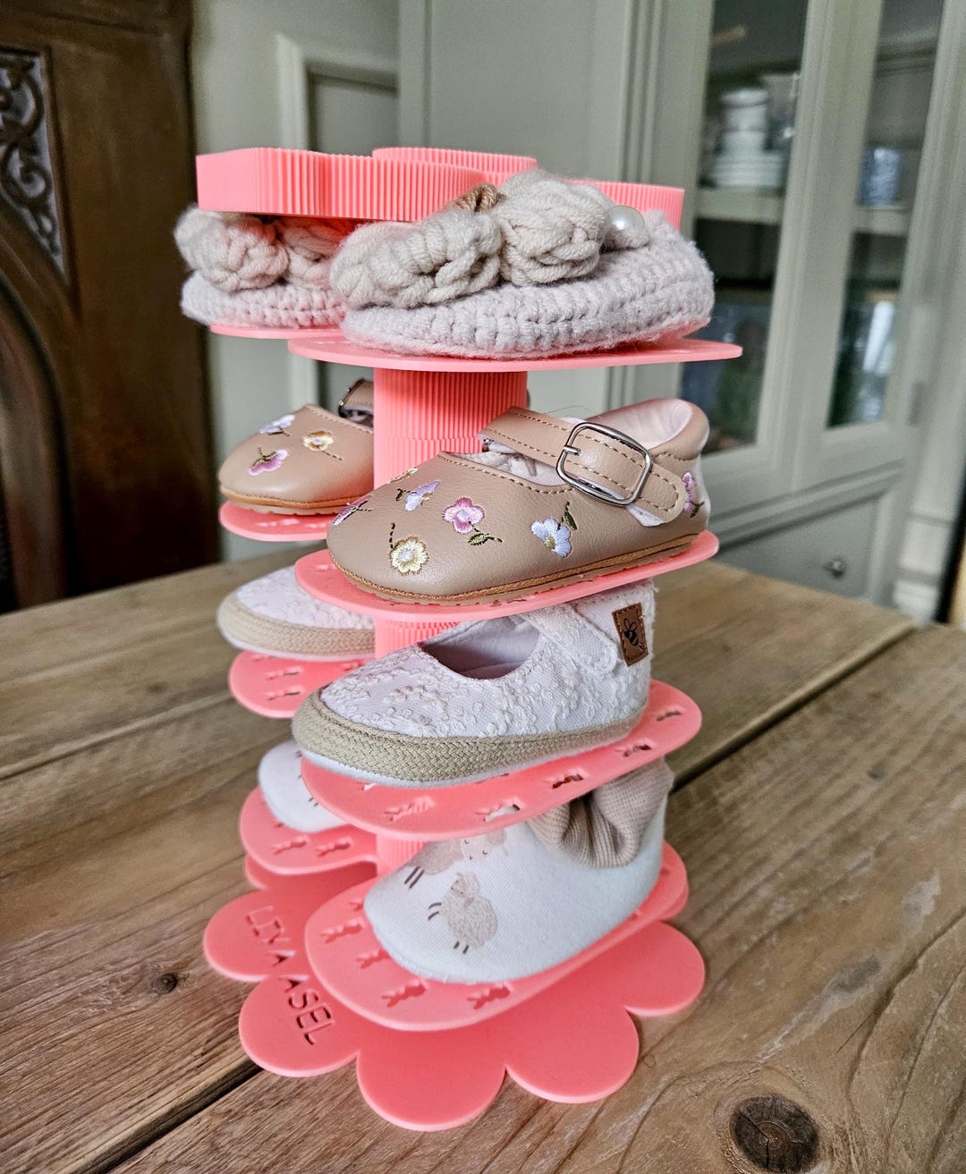 Bunny Shoe Rack Baby Shoes Cute Nursery Organizer Custom Kids Shoe ...