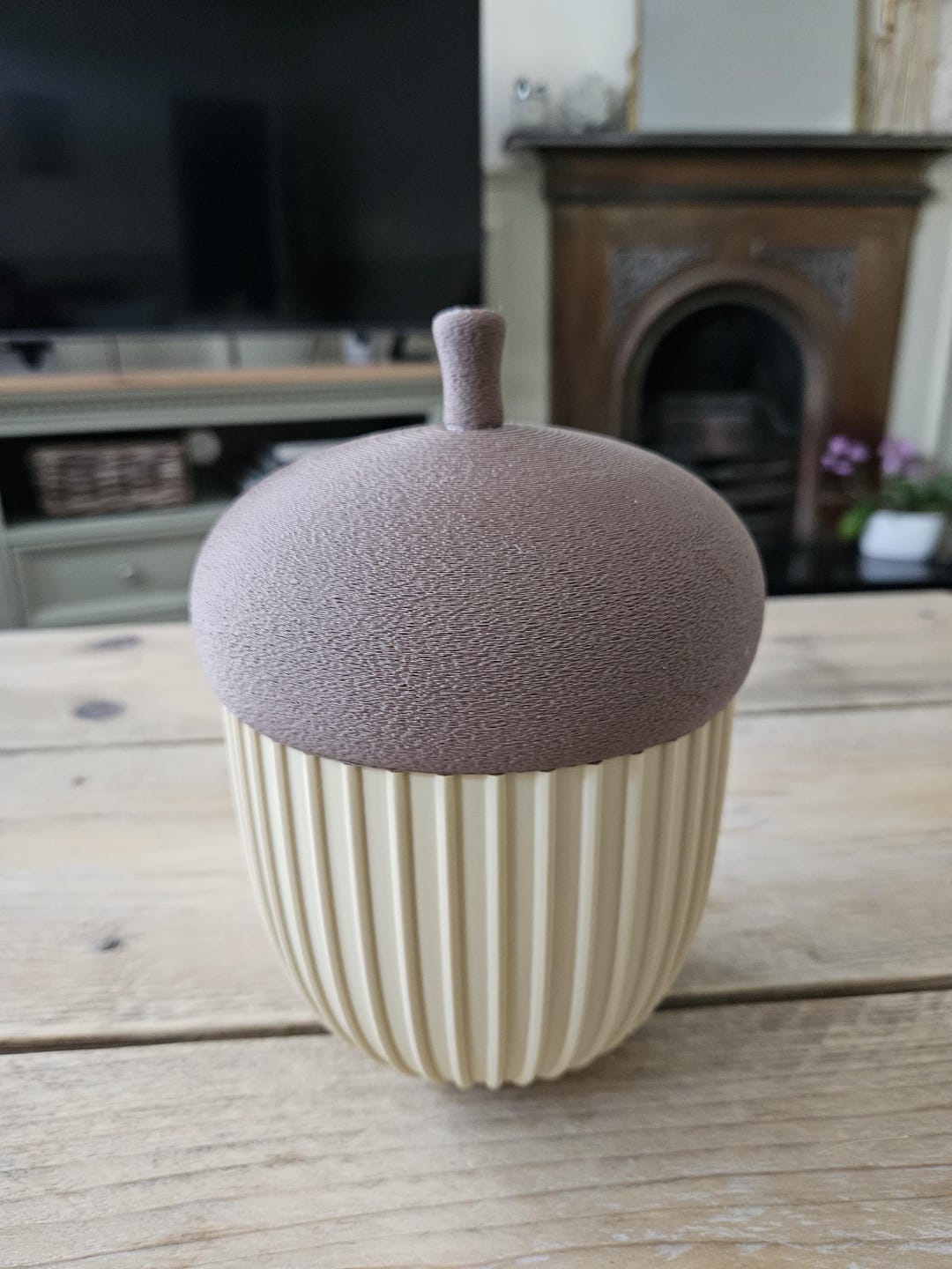 3D Printed Acorn Jar: Fall Decor Storage Container - Etsy