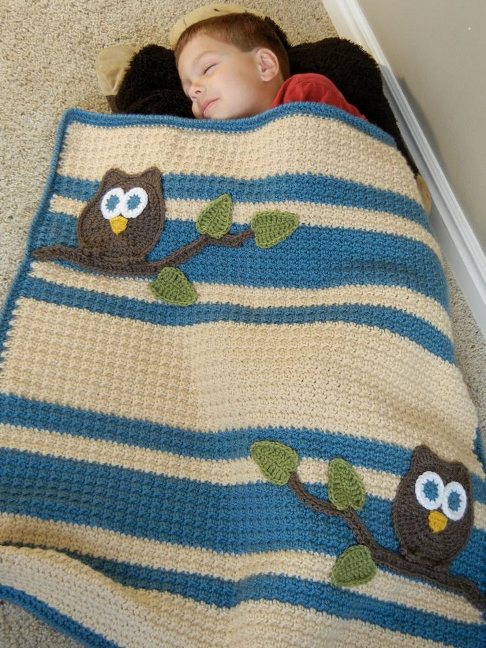 Owl Baby Blanket Boy Baby Shower Gift - Etsy
