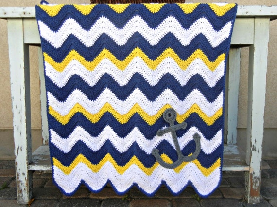 Blue Chevron Anchor