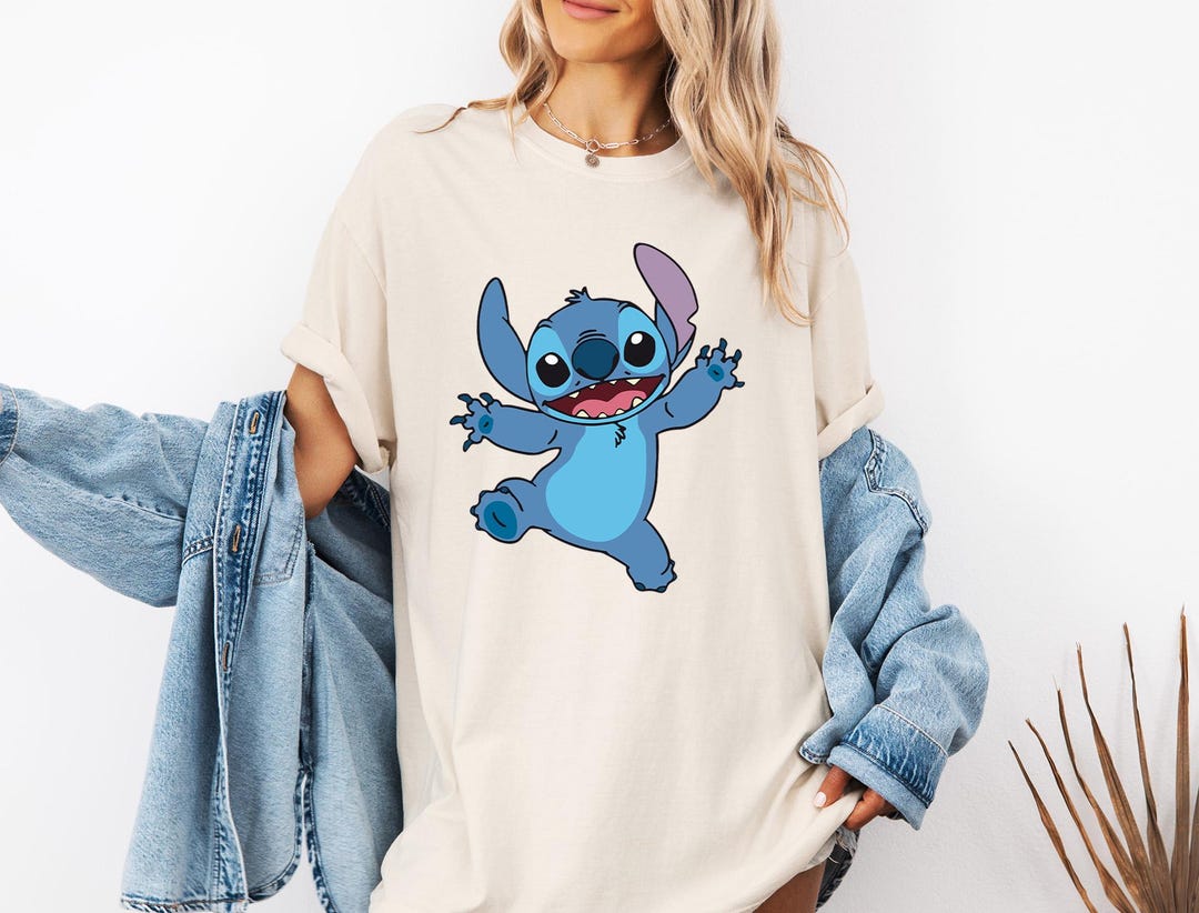 Comfort Colors Excited Stitch Shirt – Happy Dancing Stitch Disney Tee ...