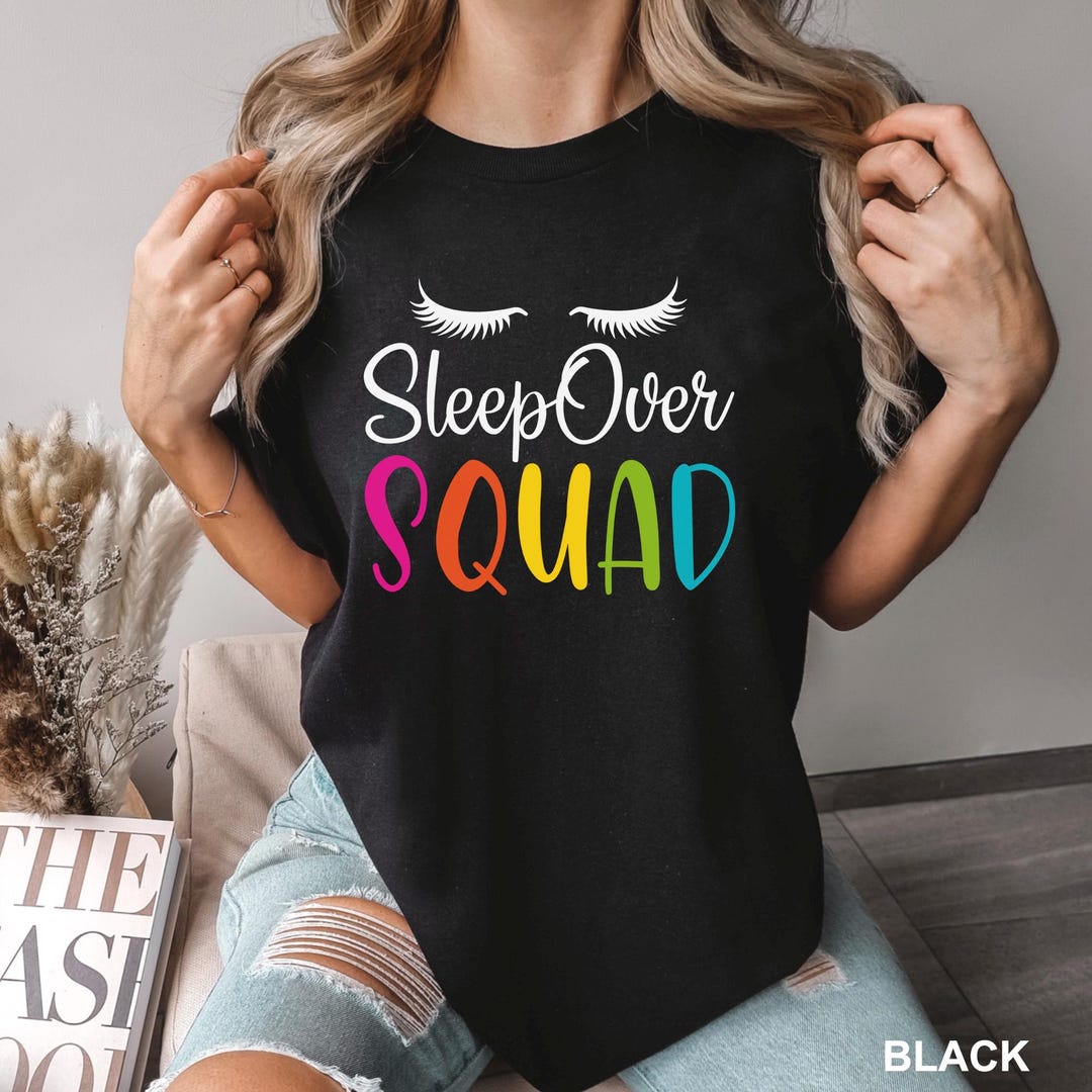 Sleepover Squad Shirt, Comfort Colors, Slumber Party Shirt, Sleepover ...