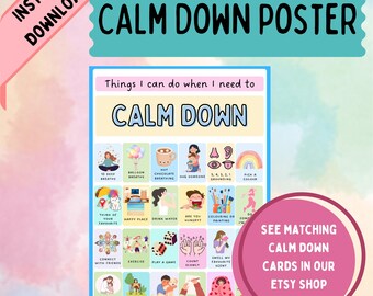 Zones of Regulation Poster for Kids – Printable Emotional Regulation ...