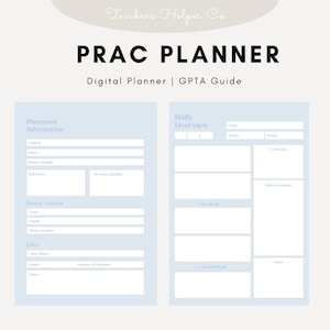 Pre-service Teacher Planner | Prac Planner | Placement Australia | GPTA ...