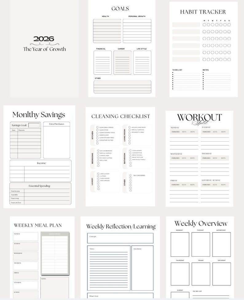 2026 Goal Planner & Tracker: Digital Edition - Etsy Canada