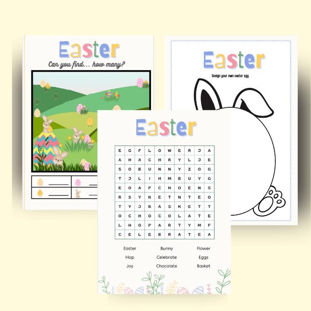 Easter Fun Activity Pack | Primary Students | Word Search | Find a Word ...