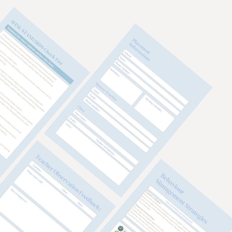 Pre-service Teacher Planner | Prac Planner | Placement Australia | GPTA ...