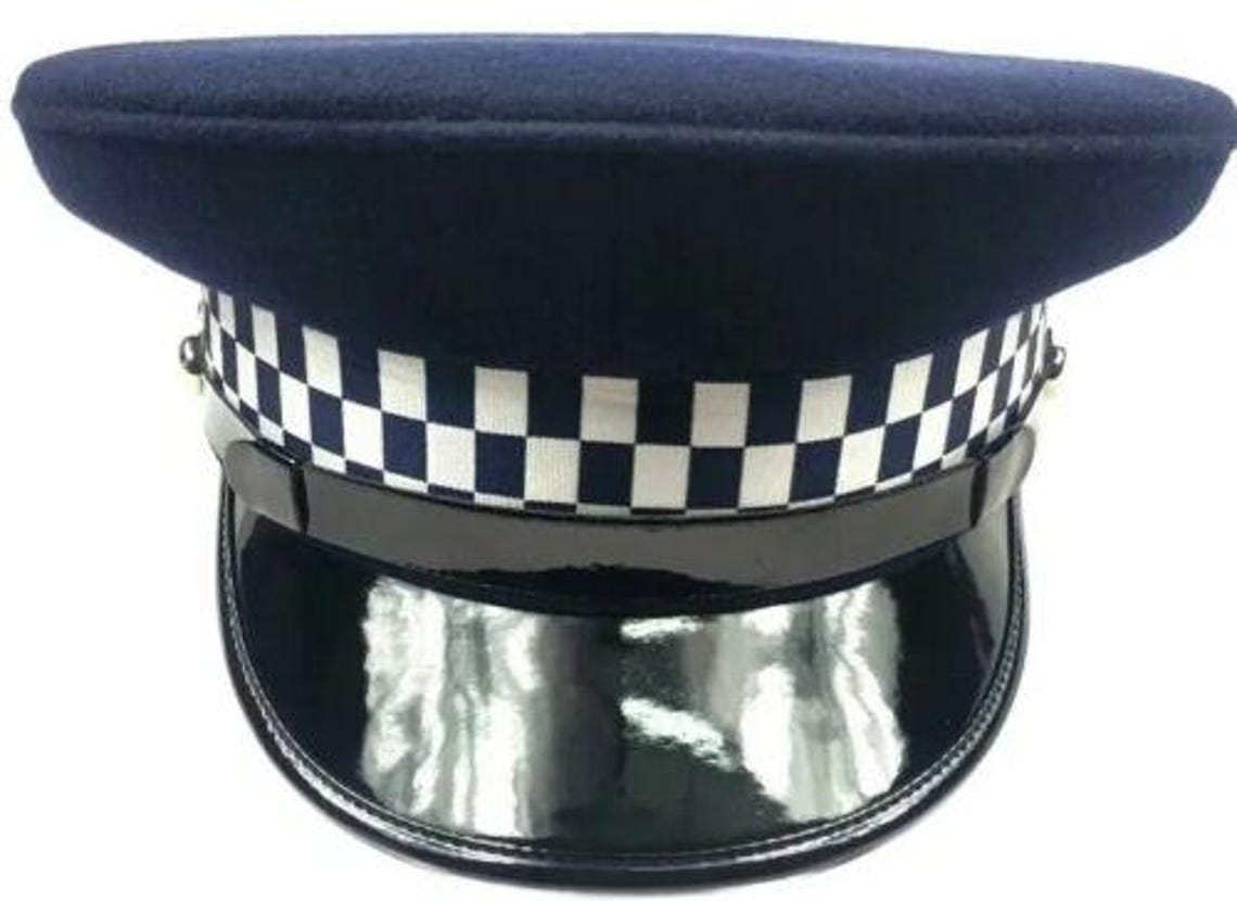 British Police Force Peaked Cap, UK Police Patrol HAT - Etsy