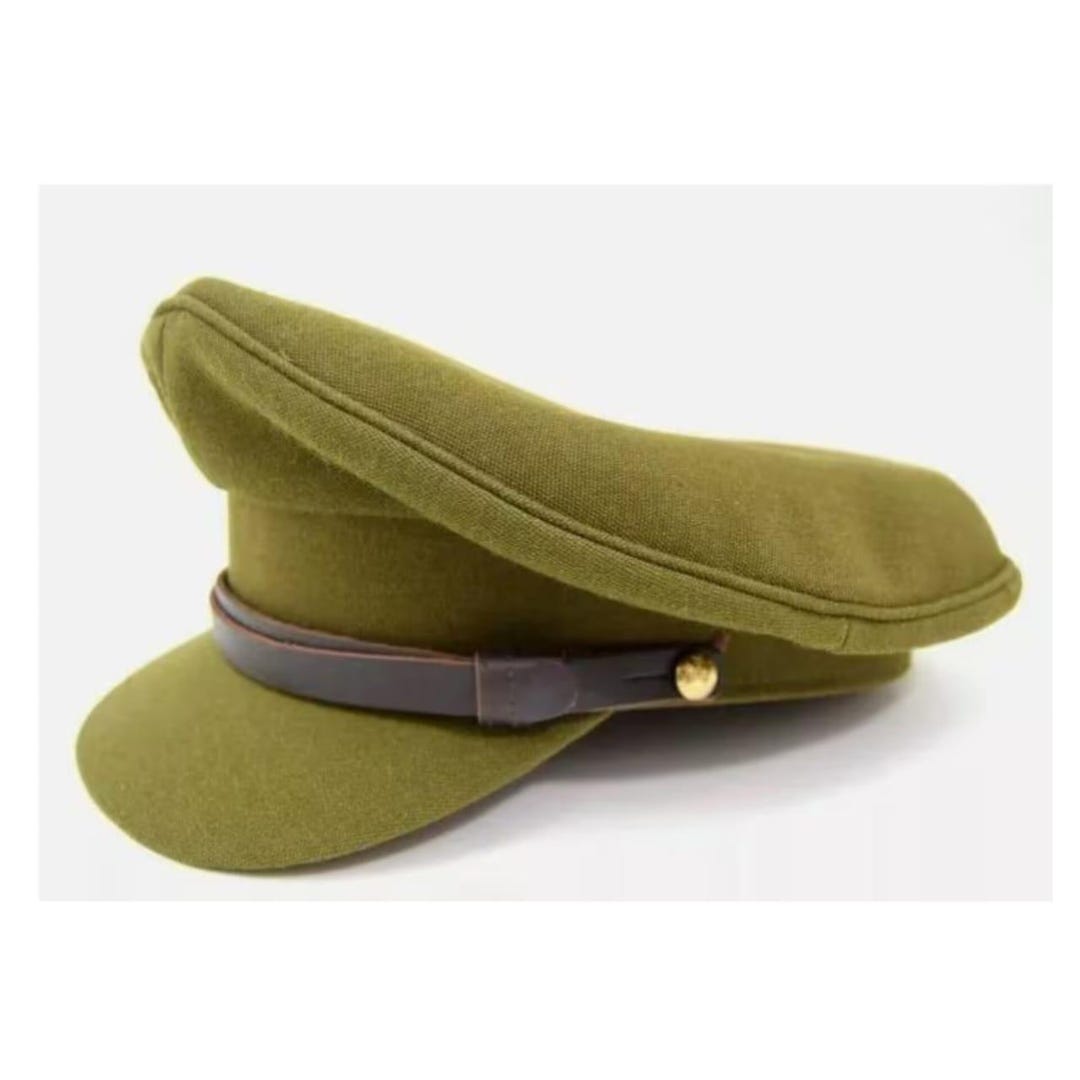British Khaki Peak Cap Officers Style Dress Uniform Hat - Etsy