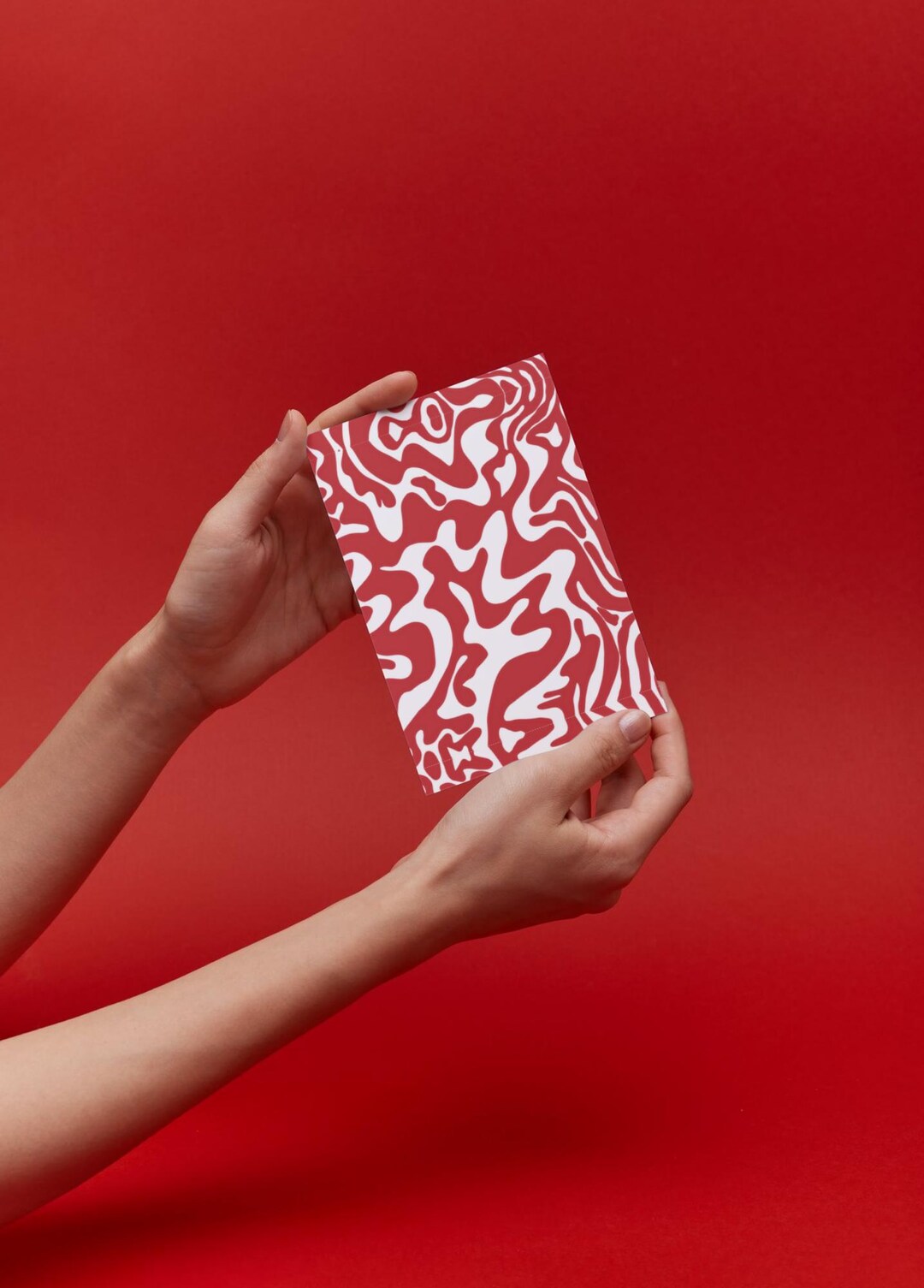 Red Abstract Swirl Wall Art - Modern Digital Download | Trippy ...