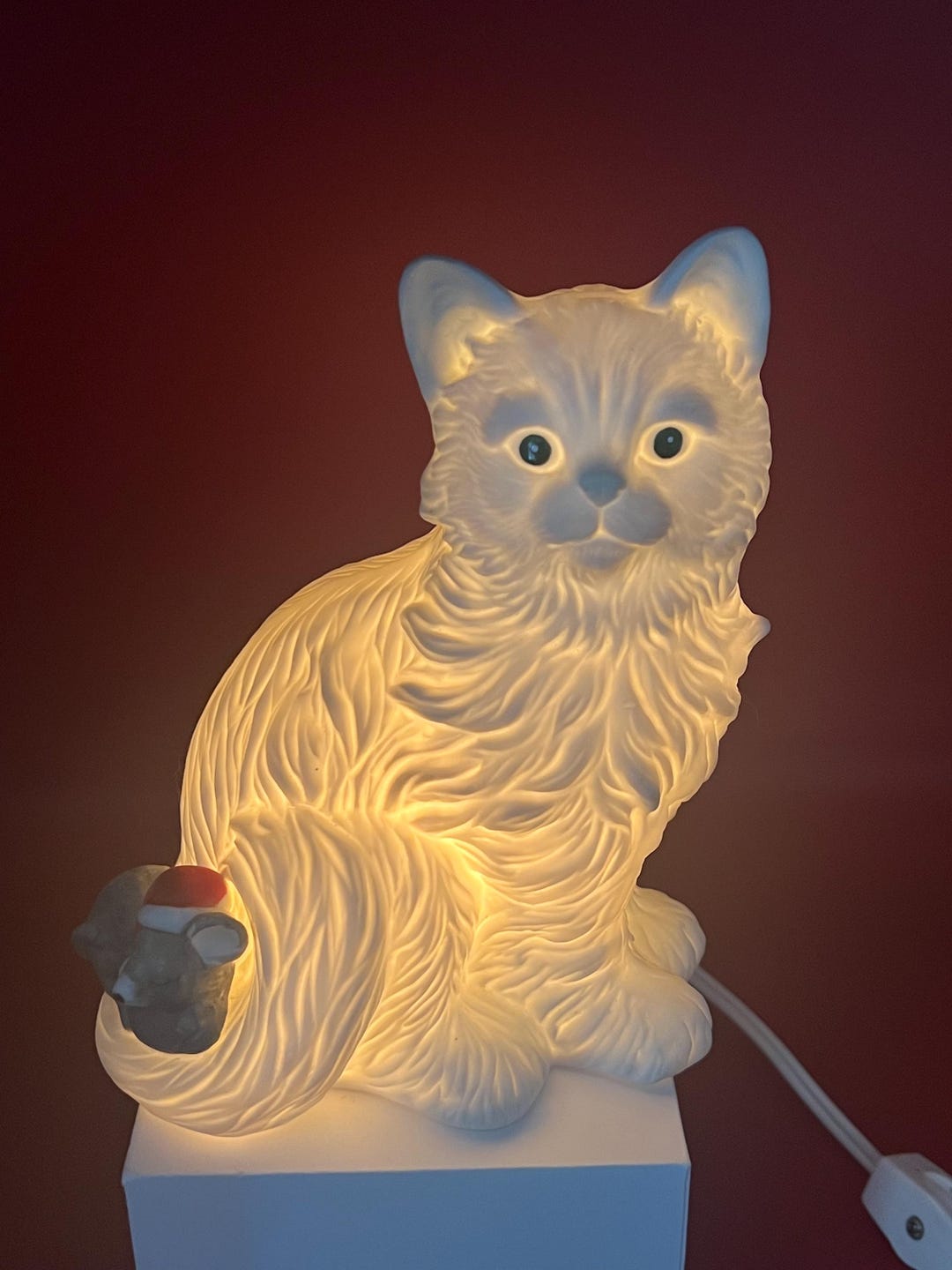 Vintage House of Lloyd Porcelain White Kitty Cat Figurine With ...