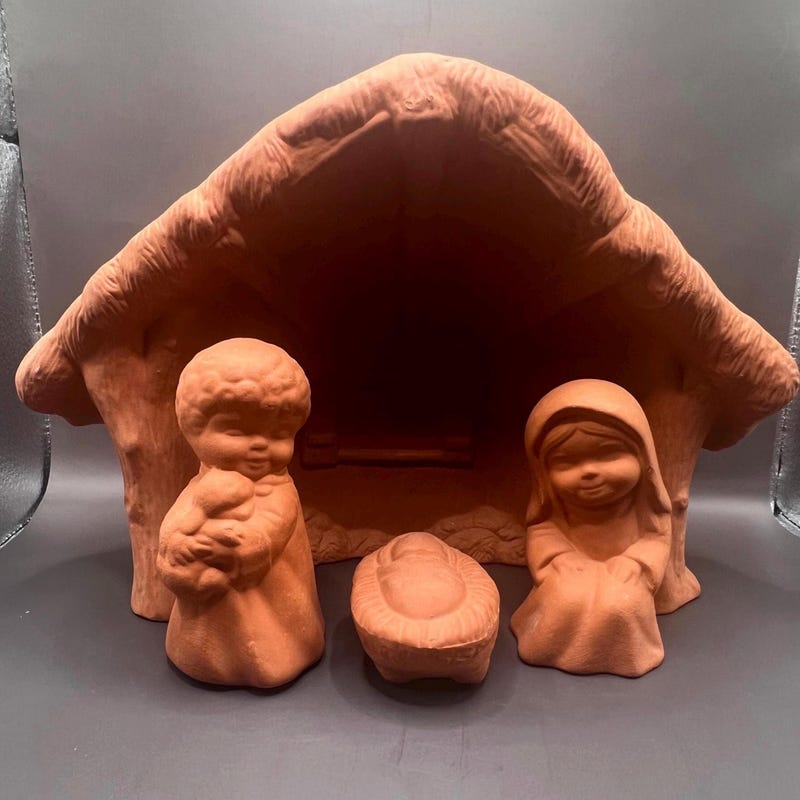 Terracotta Nativity - Etsy