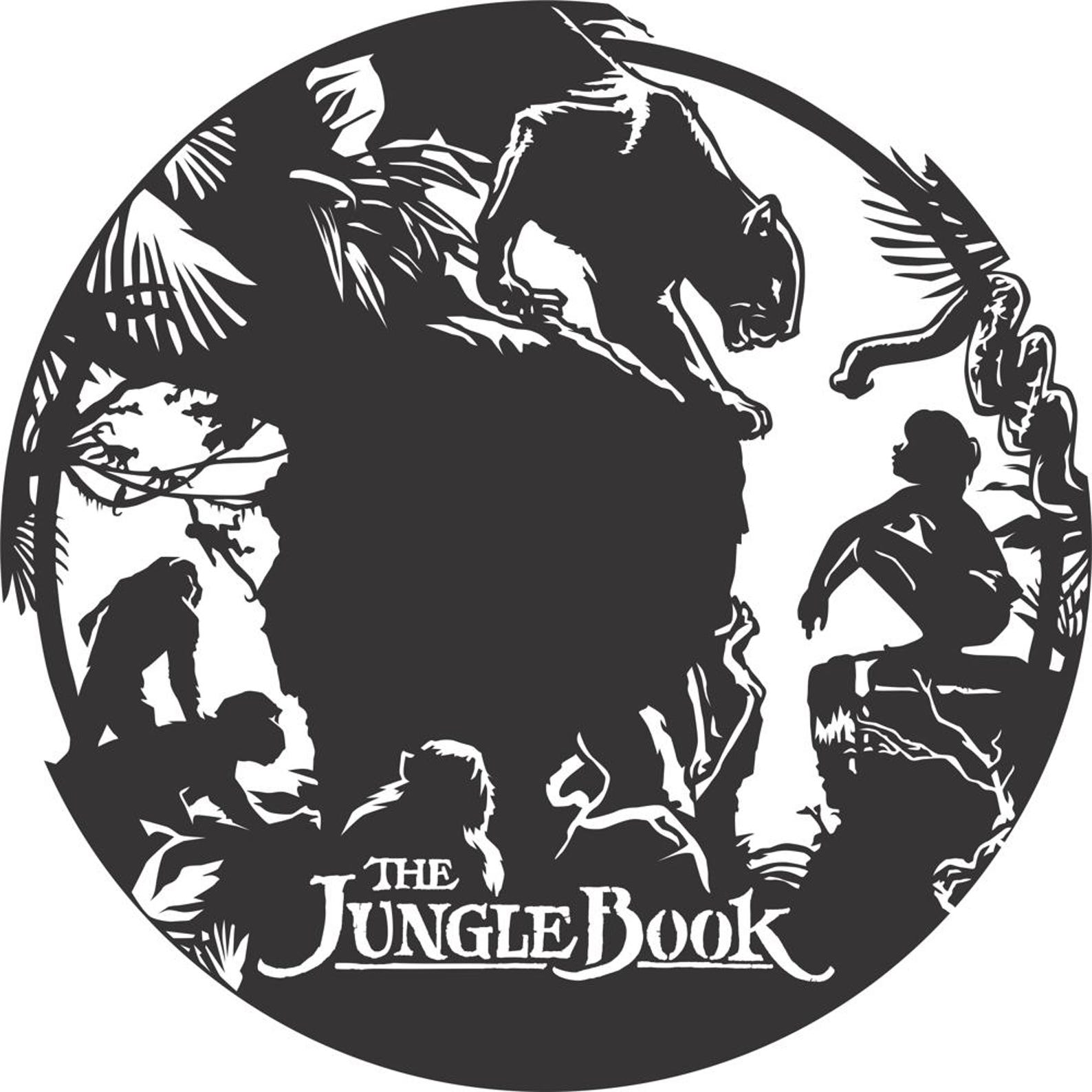 Jungle Book Wall Clock Kids Room Decor Free Vector - Etsy