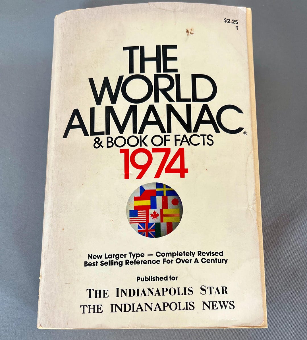 1974 World Almanac and Boo of Facts; Unique Gift for Someone Born in ...