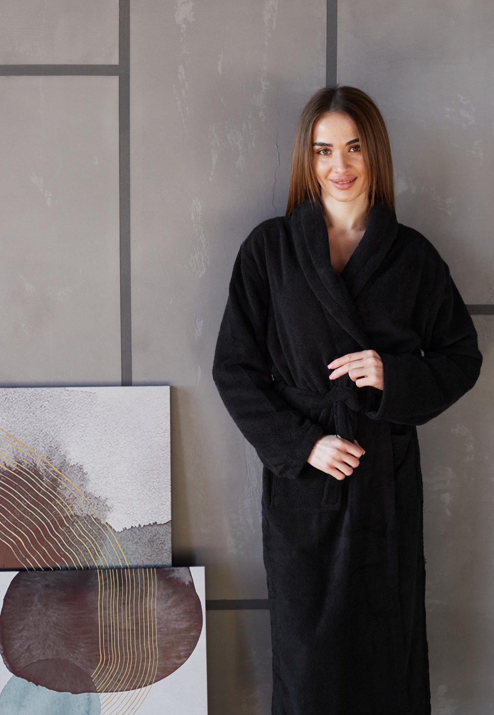 Soft Terry Cotton Bathrobe for Women – Plush, Absorbent Robe, Luxury ...
