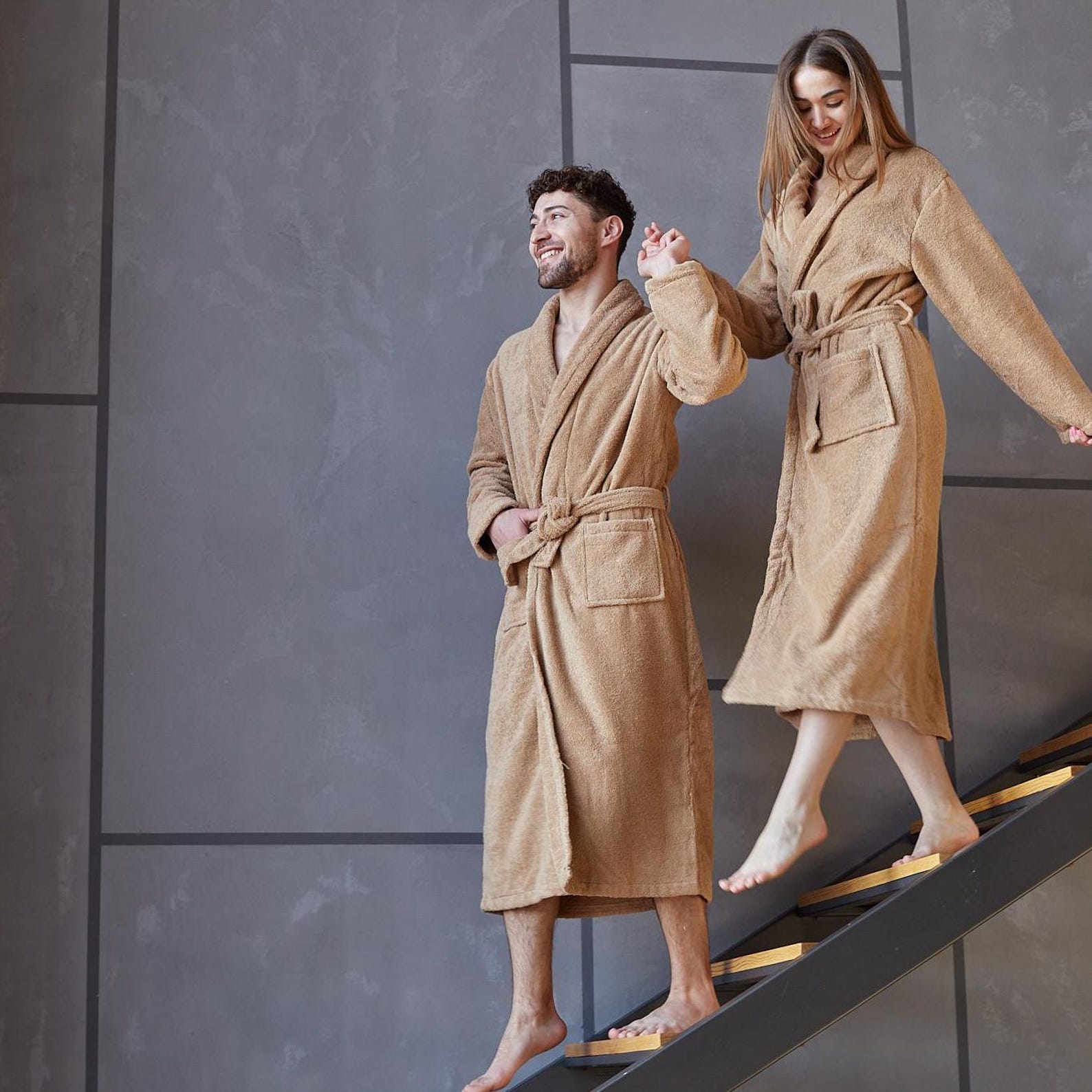 Terry Cotton Bathrobe – Personalized Embroidered Robe for Men or Women ...