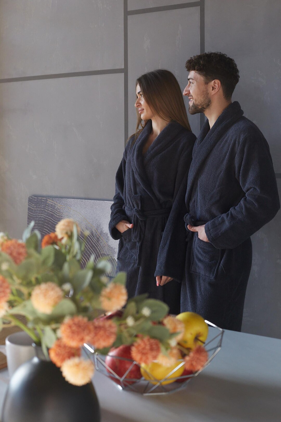 Couples Terry Cotton Bathrobe Set – Luxury Personalized Robes, Soft ...