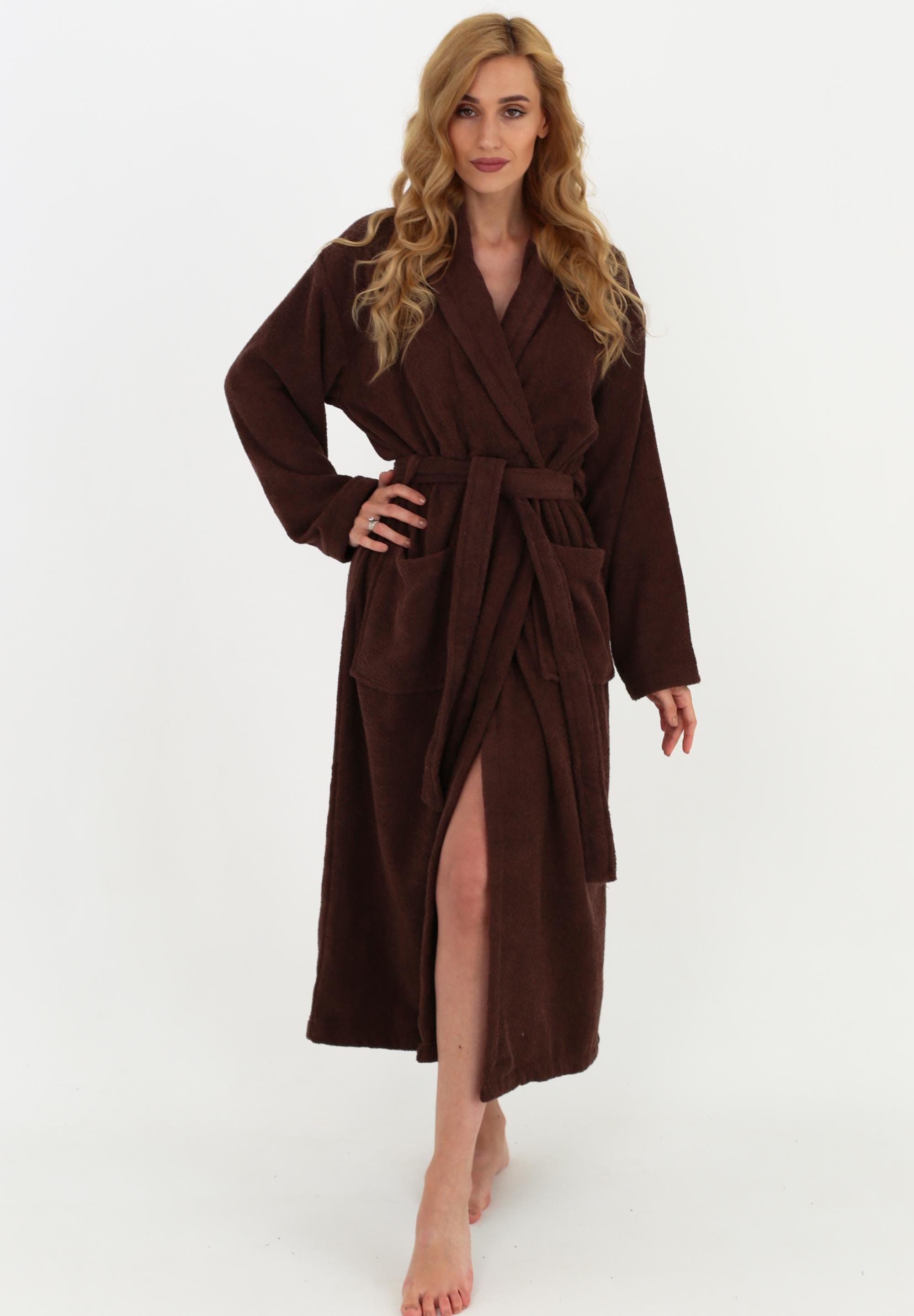 Soft Terry Cotton Bathrobe for Women – Plush, Absorbent Robe, Luxury ...