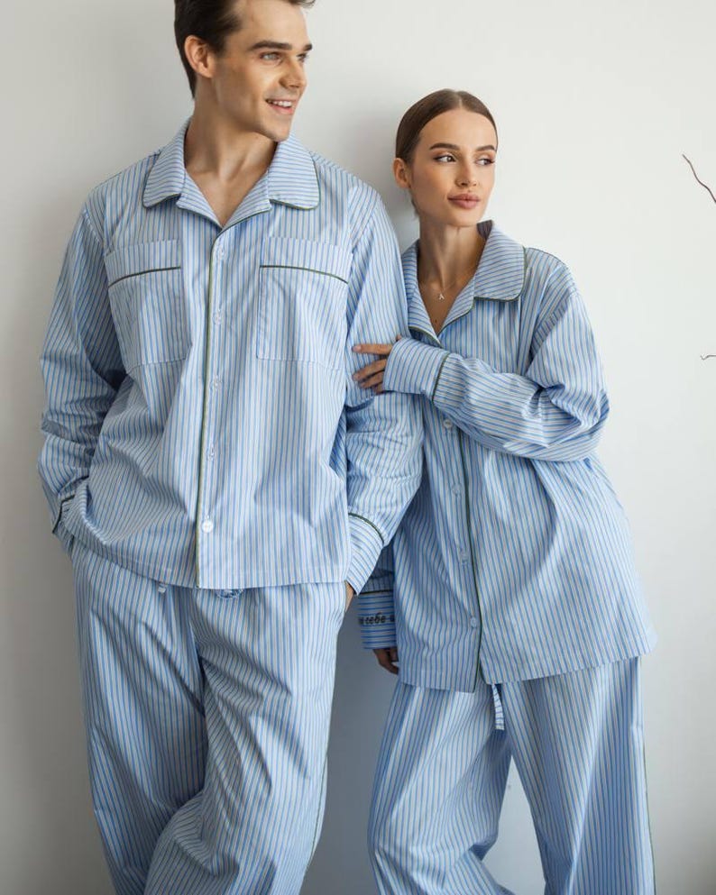 Cotton Couples Pajamas Set – Matching His and Hers Sleepwear, Lounge ...