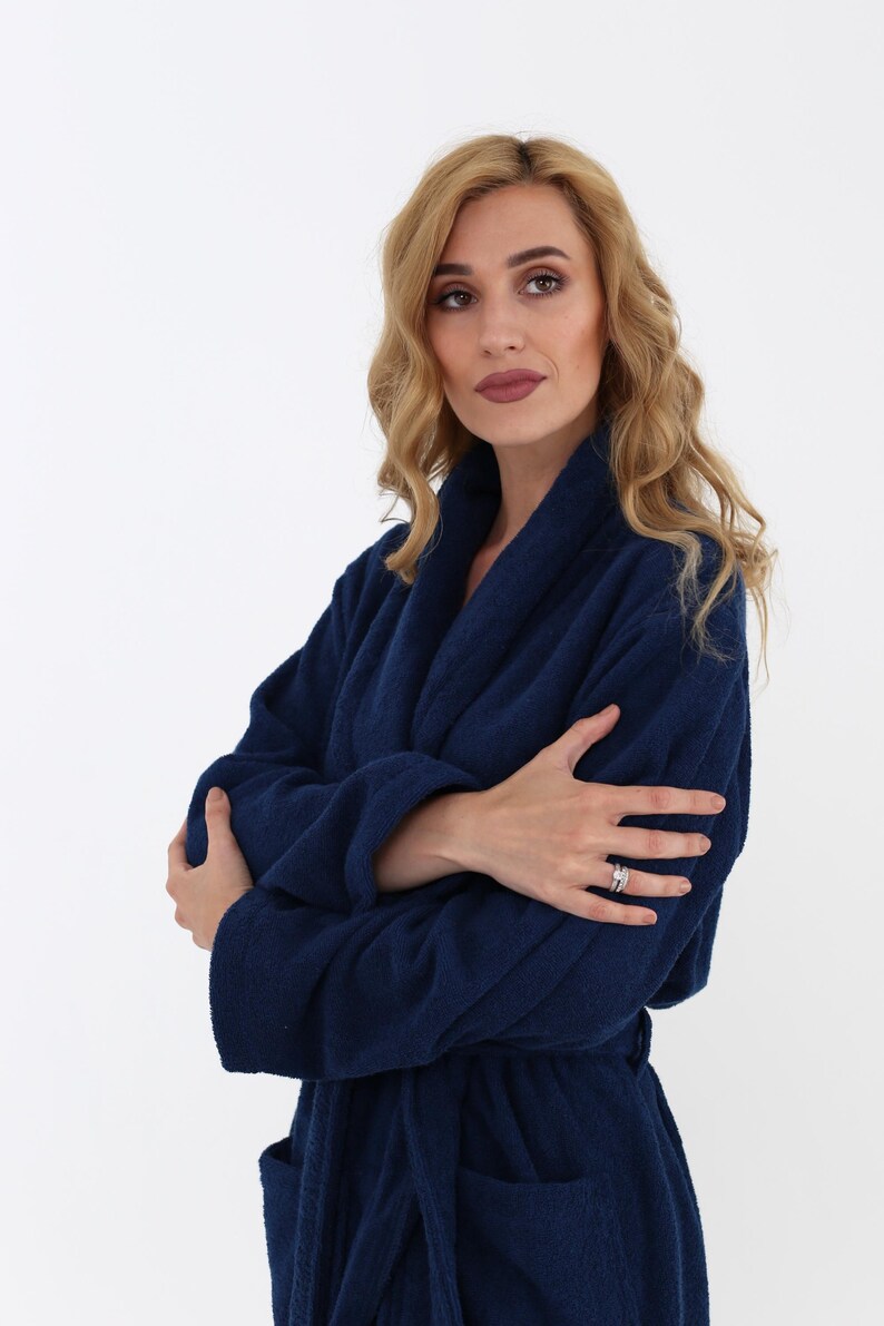 Soft Terry Cotton Bathrobe for Women – Plush, Absorbent Robe, Luxury ...