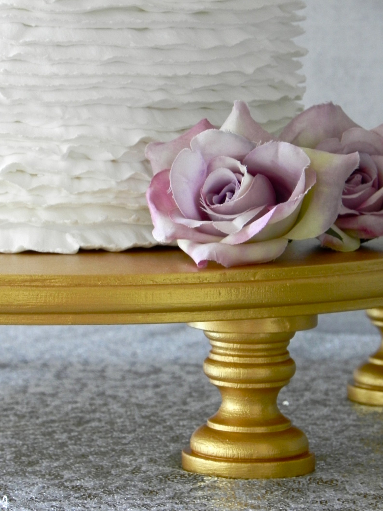 18 Inch Gold Wedding Cake Stand| Round Rustic Cake Stand | Golden ...