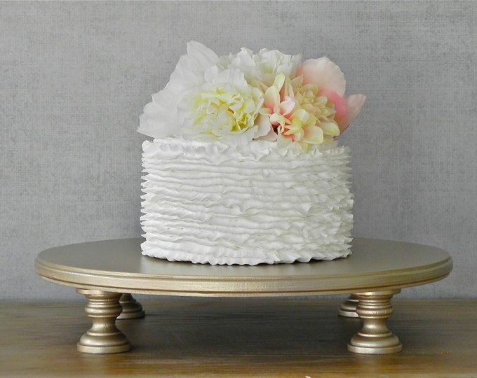 18 Wedding Cake Stand Round Champagne Cake Stand Rustic Wedding Decor ...